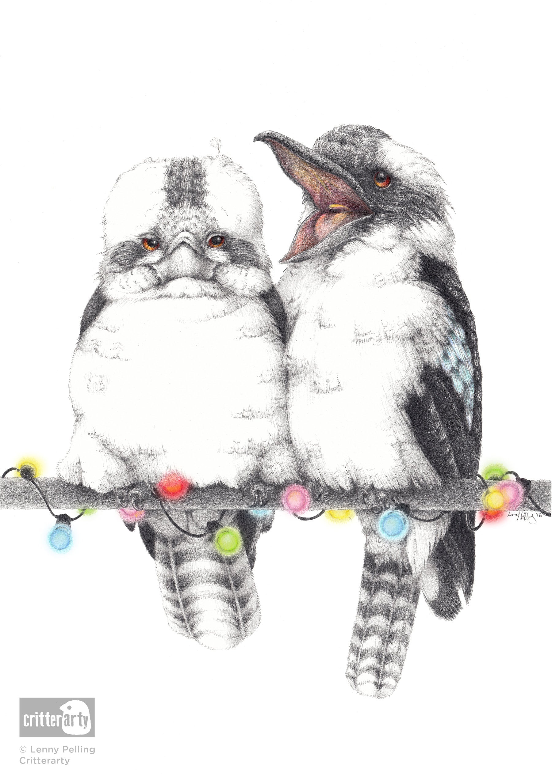 Kookaburras Art Print Critterarty